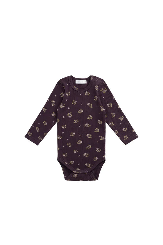 Fine Rib Long Sleeve Bodysuit | Simone Huckleberry – ROBIN•riley