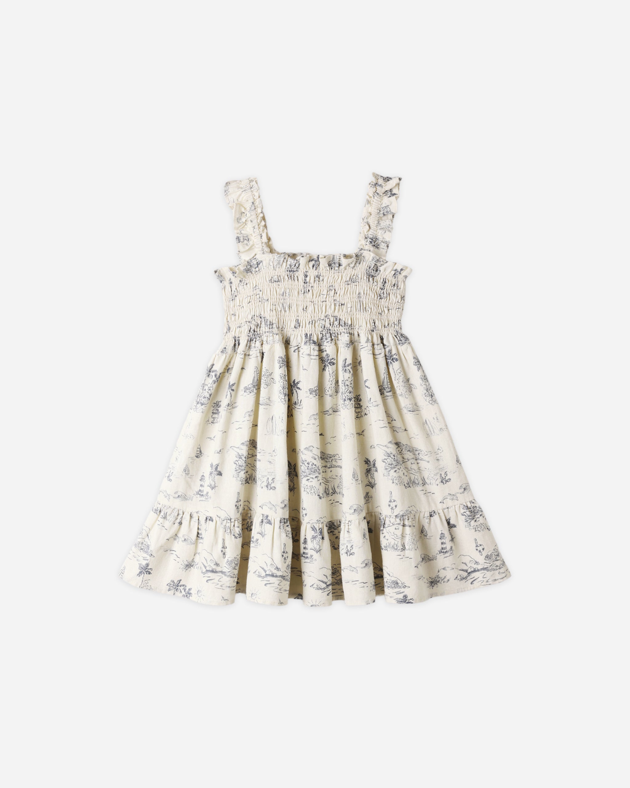 Sutton Dress || Ocean Toile – ROBIN•riley