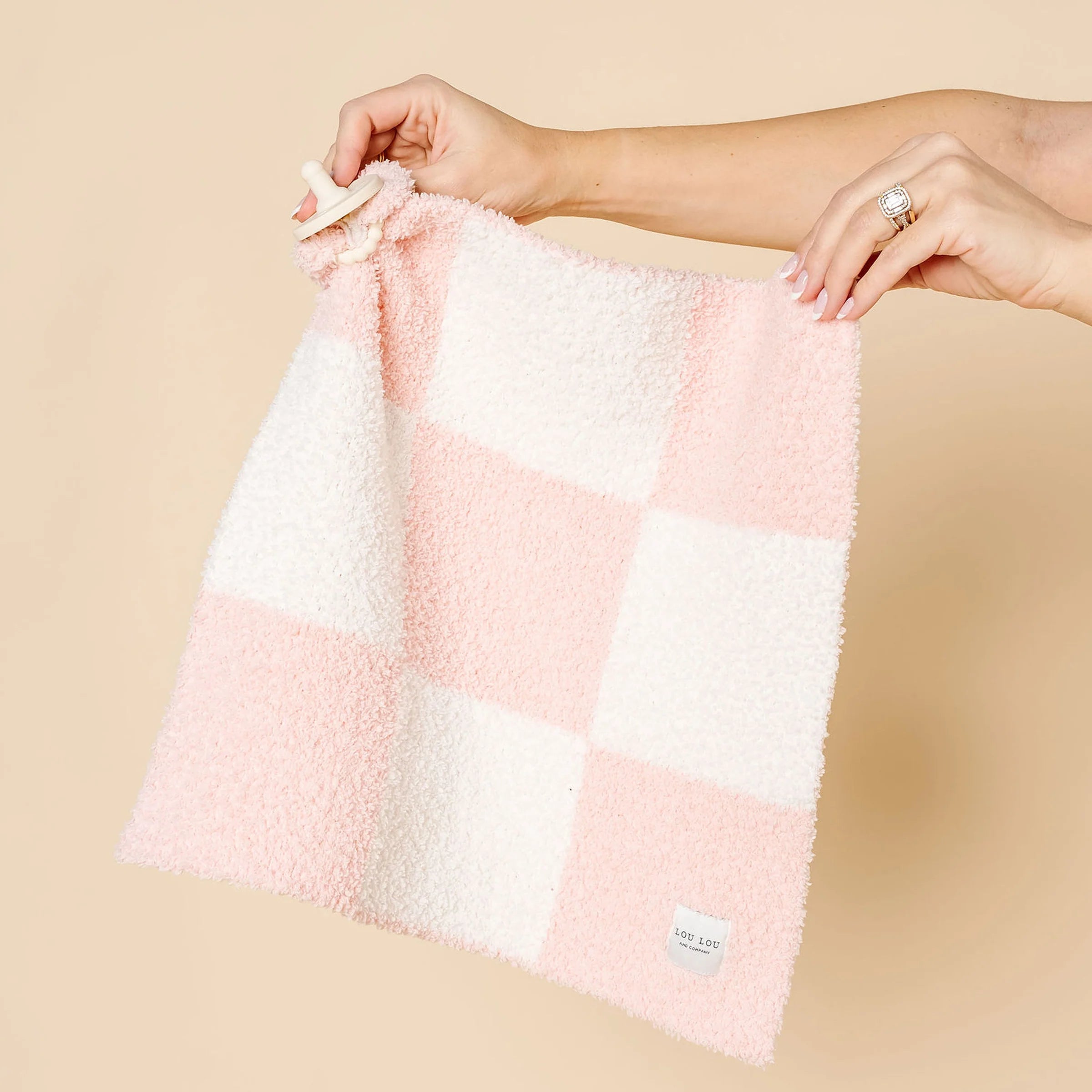 Chenille Lovey/Mini | Blush Check – ROBIN•riley